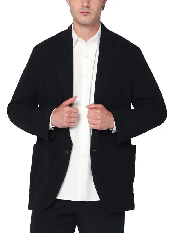 Auralee Single-breasted Cotton And Wool Jacket - Black