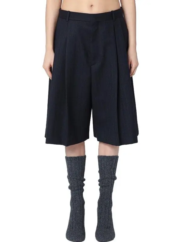 Bottega Veneta Wool Bermuda Shorts - Black