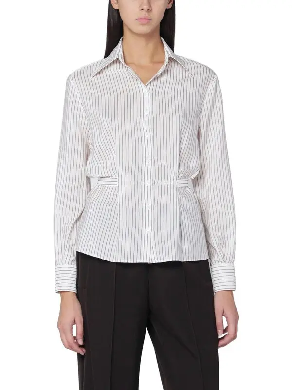 Dolce & Gabbana Pinstriped Silk And Cotton Shirt - White
