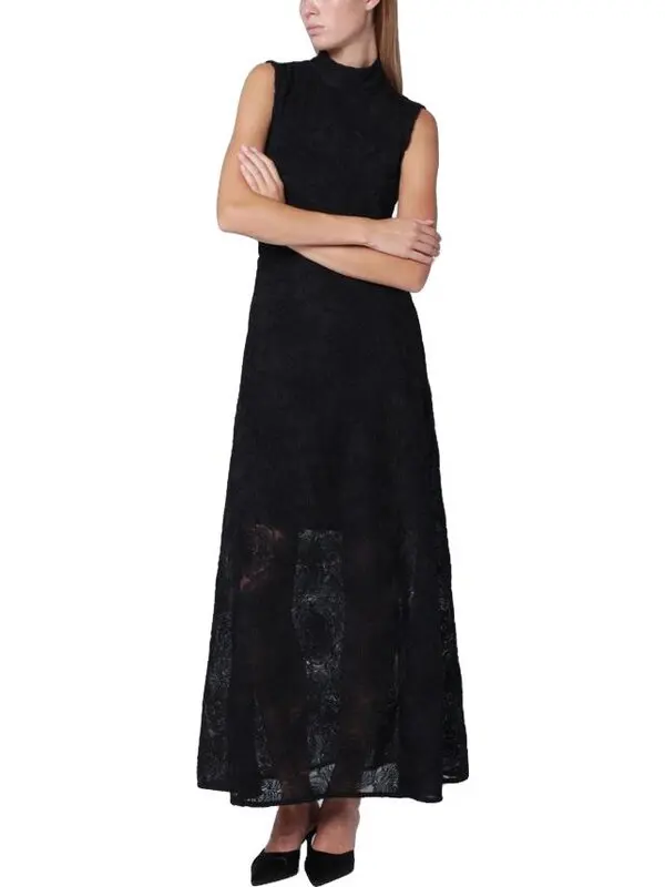 ROTATE BY BIRGER CHRISTENSEN Floral Embroidered Maxi Dress - Black