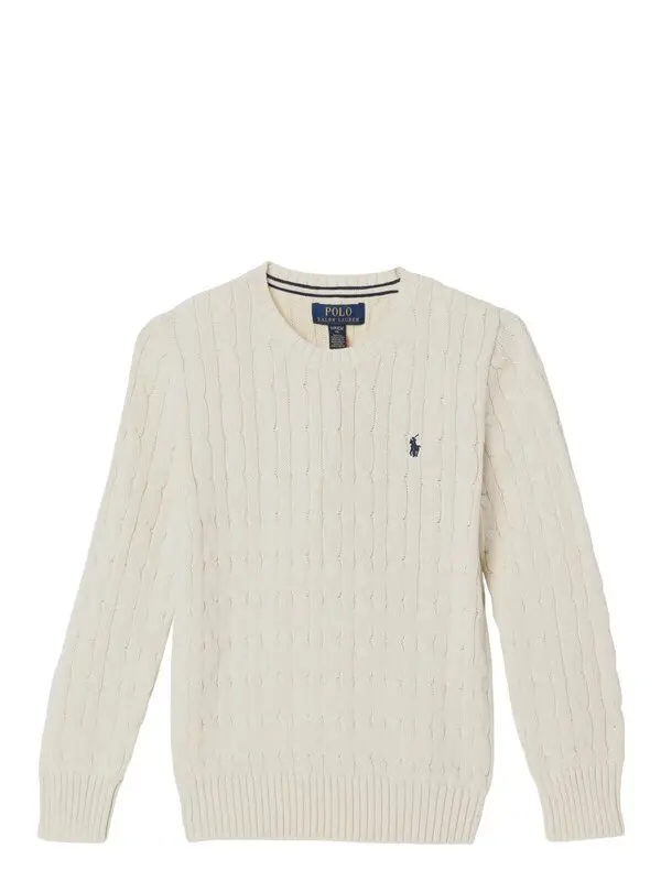 Polo Ralph Lauren Cable-knit Crewneck Sweater - White