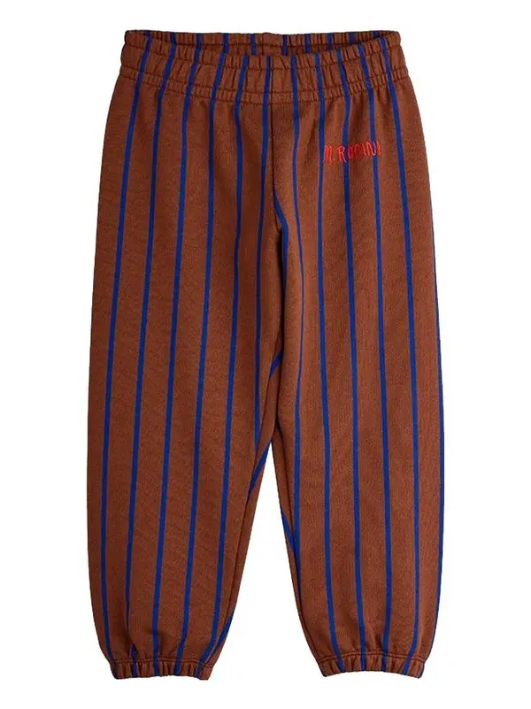MINI RODINI Striped Jogging Trousers - Brown