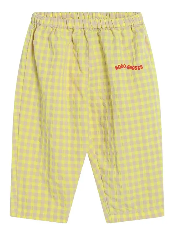 BOBO CHOSES Pants In Vichy Fabric - Yellow