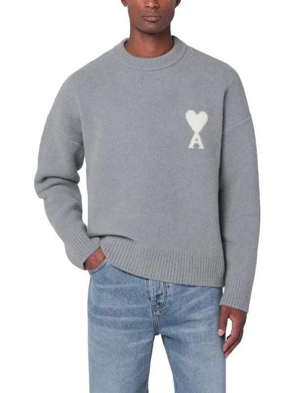 Ami De Coeur Wool Blend Sweater - Grey