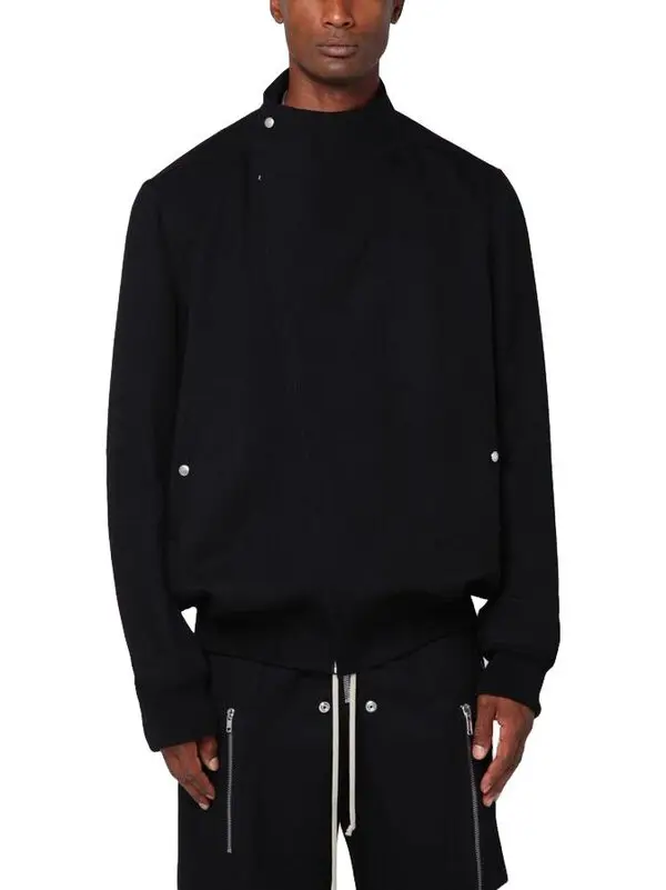 Rick Owens Wool Zip Jacket - Black
