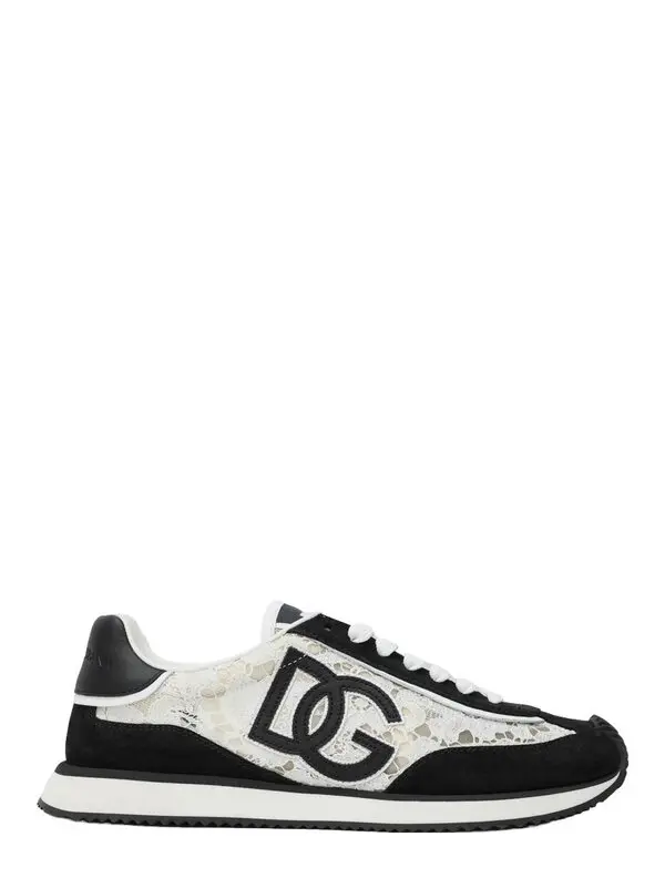 Dolce & Gabbana Lace Accent Sneakers - White
