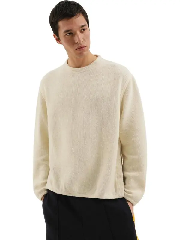 1989 STUDIO Ribbed Sweater With Slits - White
