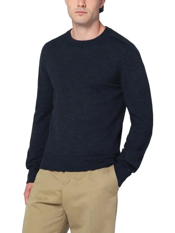 MAISON MARGIELA Wool Crew Neck Sweater - Blue