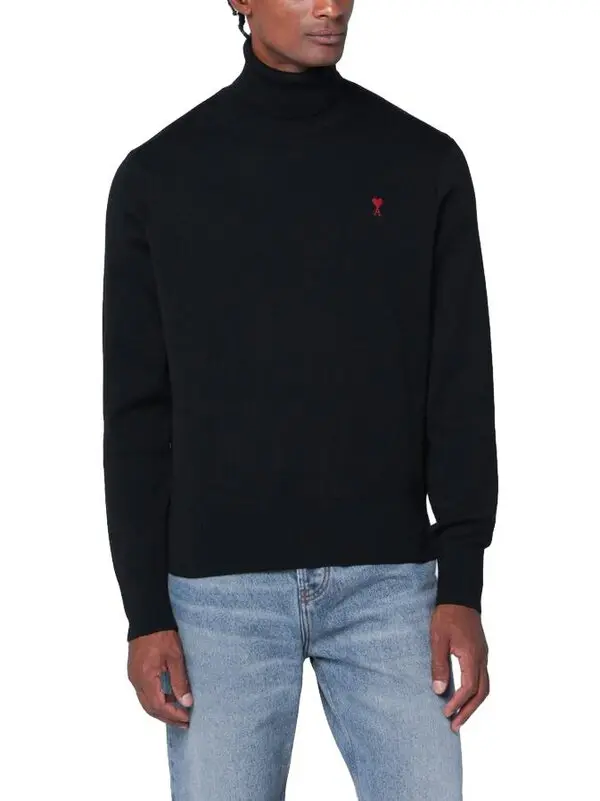 Ami De Coeur Turtleneck Sweater - Black
