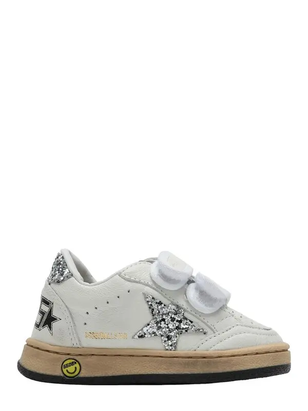 GOLDEN GOOSE Ball Star Glitter Platinum Sneakers - White