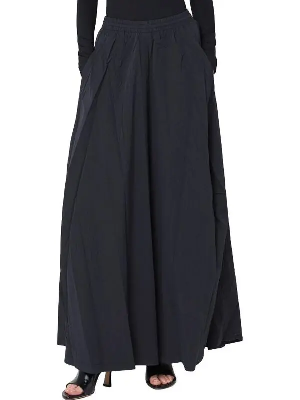 Balenciaga Washed Cotton Maxi Skirt - Black