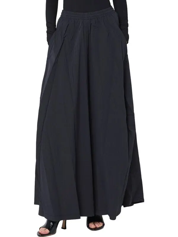 Balenciaga Washed Cotton Maxi Skirt - Black