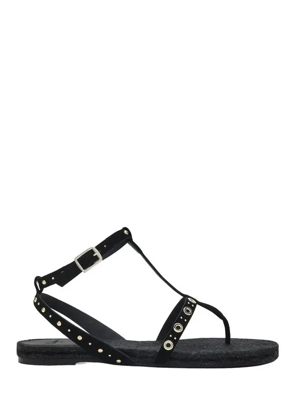 CastaÑer Low-heeled Pati Sandals With Studs - Black