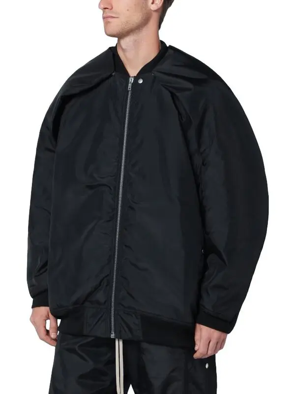 Rick Owens Oversized Nylon Bomber Jacket - Black