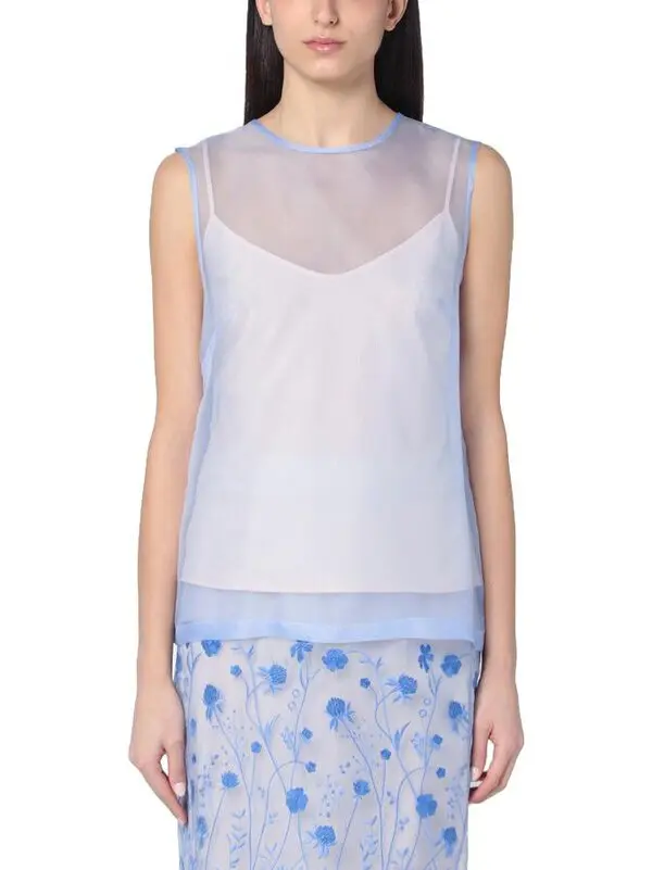 P.a.r.o.s.h Silk Tank Top - Blue
