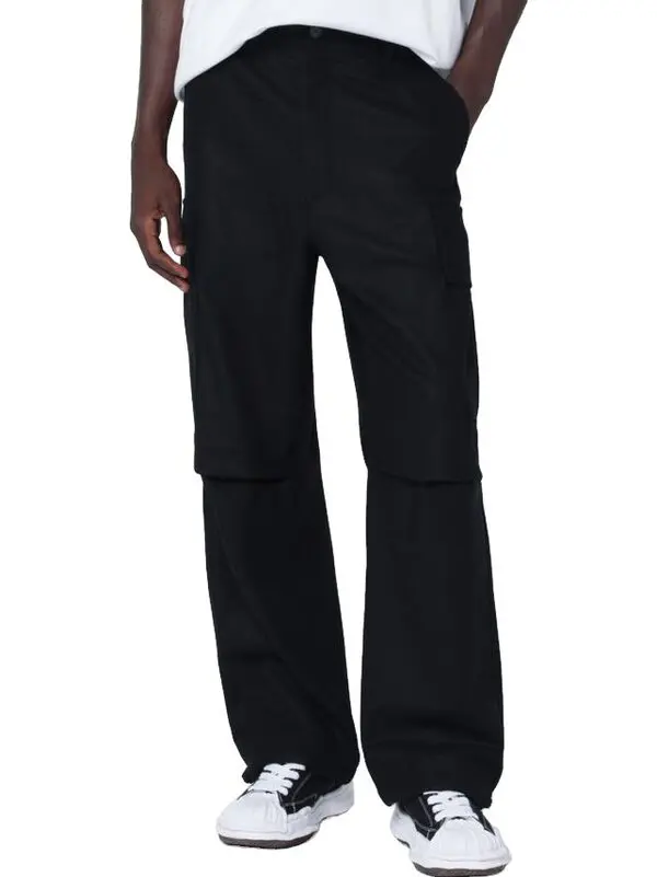 DARKPARK Wool Cargo Trousers - Black
