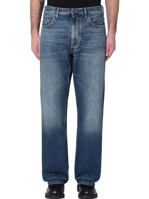 Valentino Garavani Washed Denim Straight Leg Jeans - Blue
