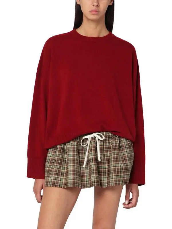 Loulou De Saison Cashmere Crew Neck Sweater - Burgundy