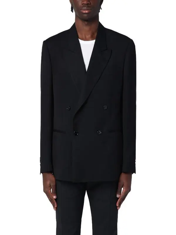 LARDINI Double-breasted Jacket - Black