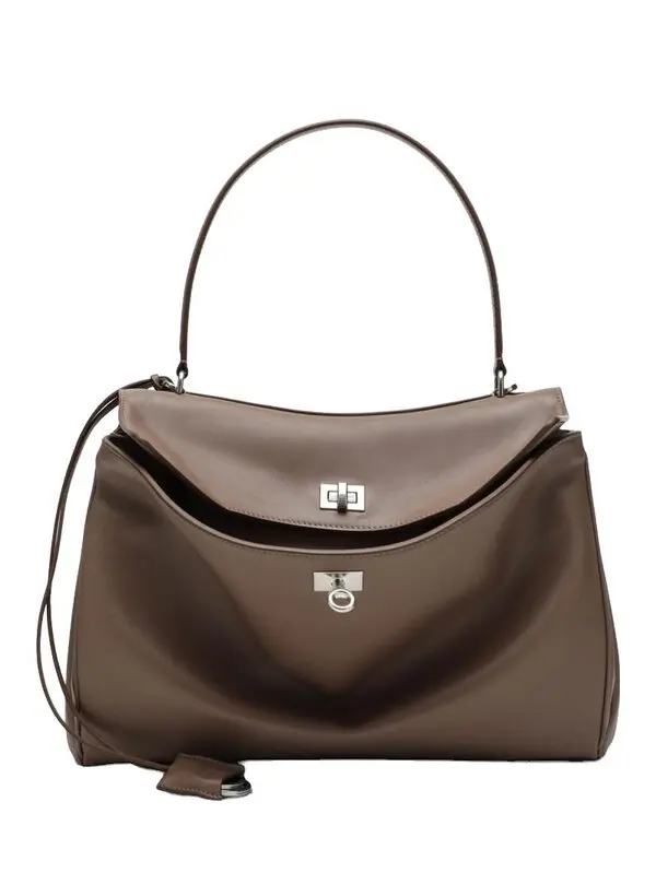 Balenciaga Medium Rodeo Bag In Smooth Calfskin - Brown
