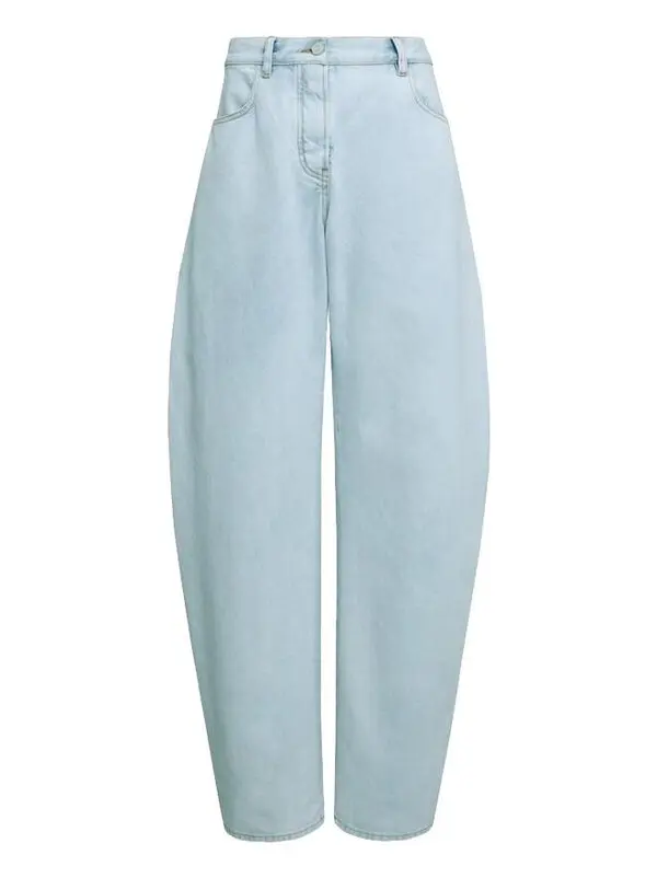 Alaïa Rounded Denim Jeans - Blue