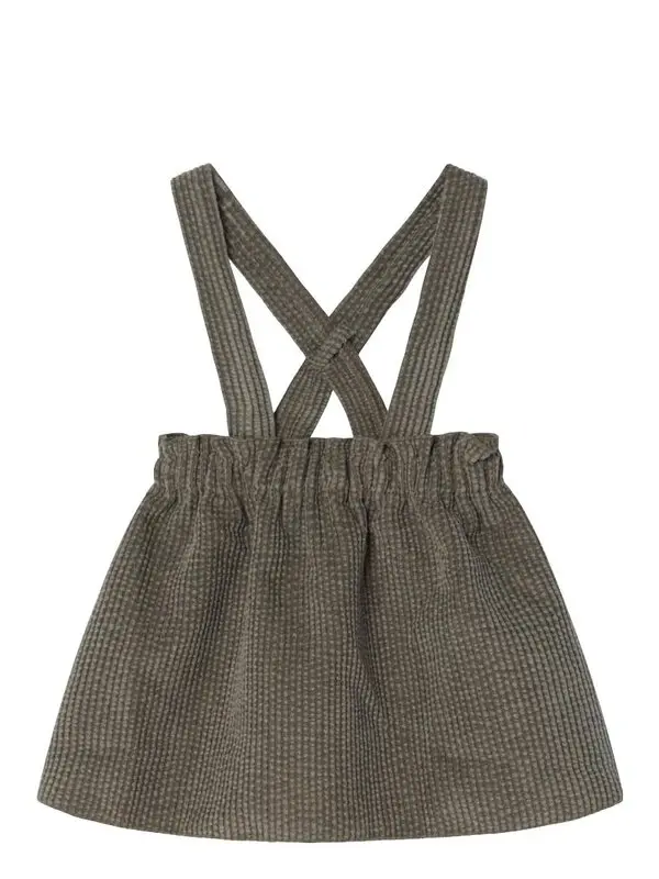 TEDDY & MINOU Ribbed Overall With Crossed Straps - Green