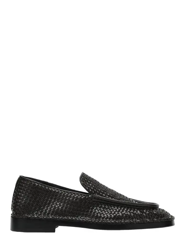 Bottega Veneta Woven Leather Moccasins - Brown