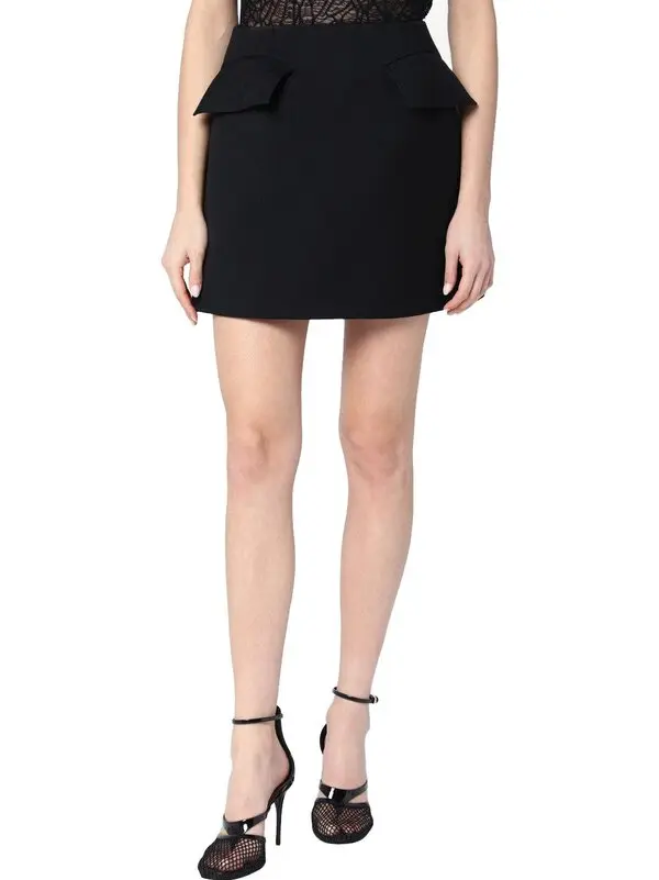 Alexander McQueen Wool Mini Skirt - Black