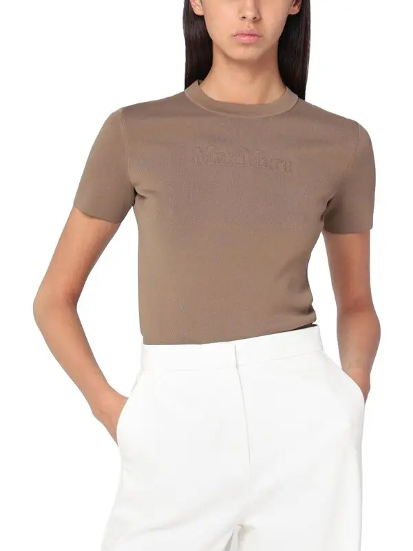 Max Mara Crêpe Viscose T-shirt - Brown