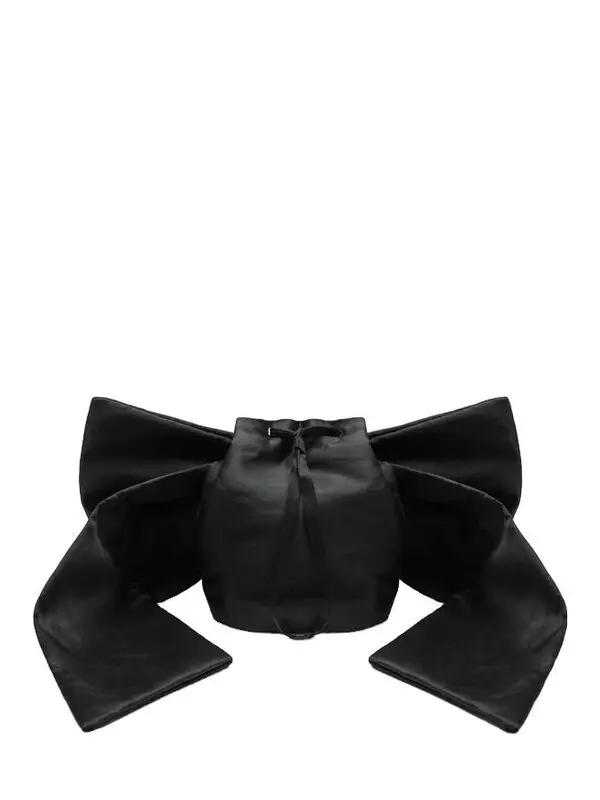 DOUUOD Adda Bucket Bag With Bow - Black