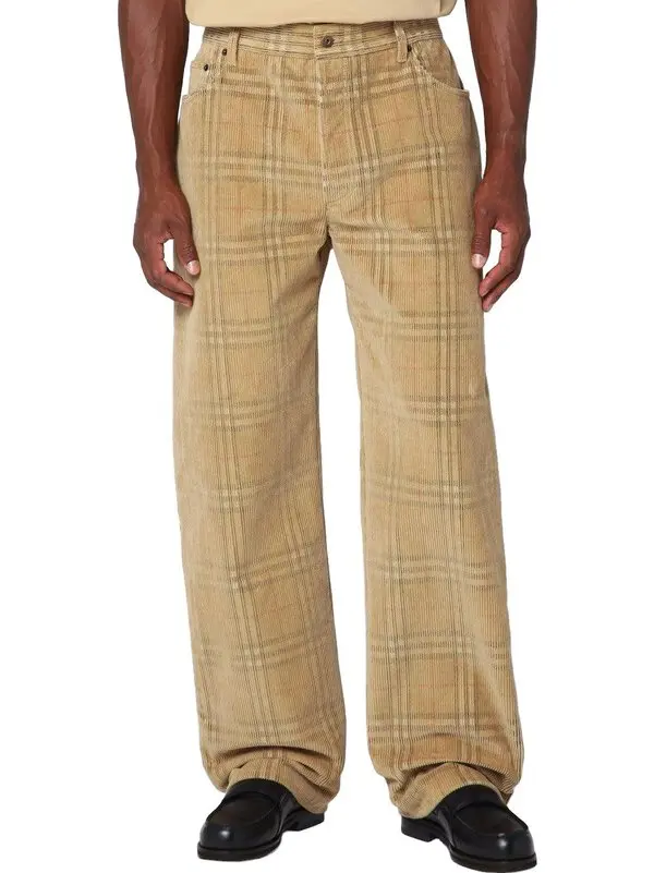 Burberry Check Corduroy Trousers - Beige