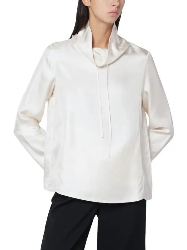 Loulou De Saison Cyna Silk Blouse - White
