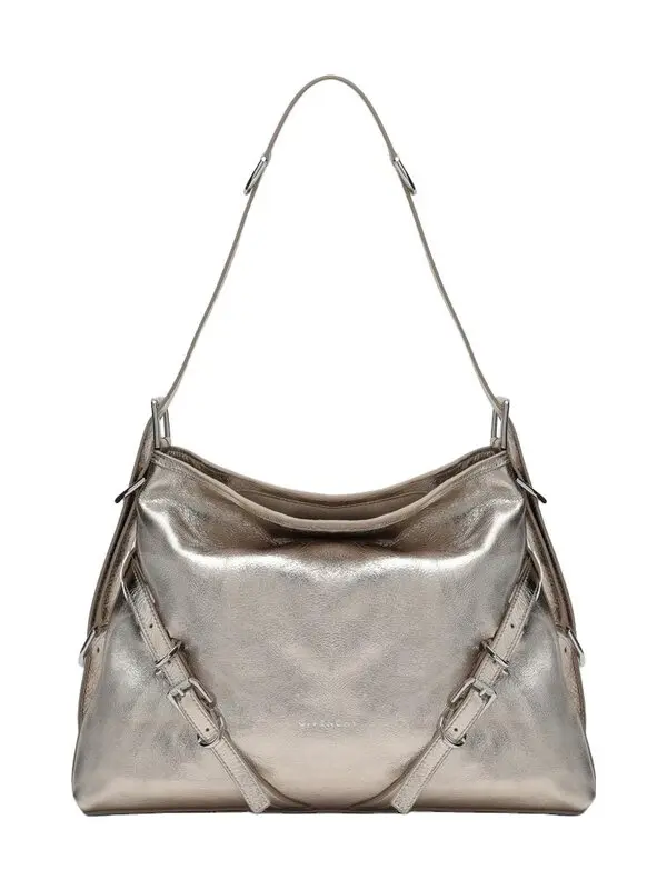 Givenchy Voyou Medium Laminated Leather Bag - Metal