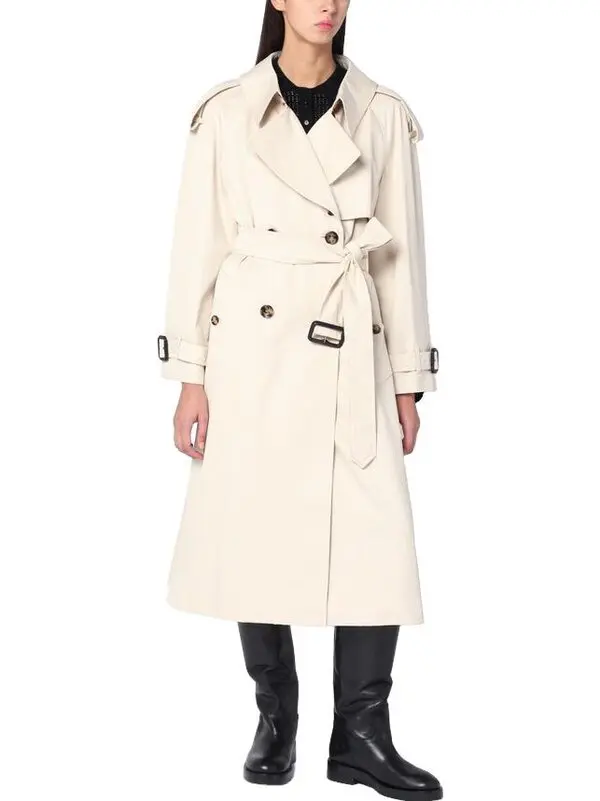 Burberry Fitzrovia Cotton Trench Coat - Beige