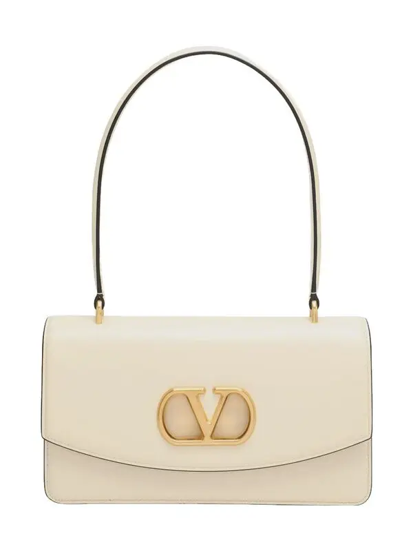 Valentino Garavani Vain Bag In Glossy Calfskin - White