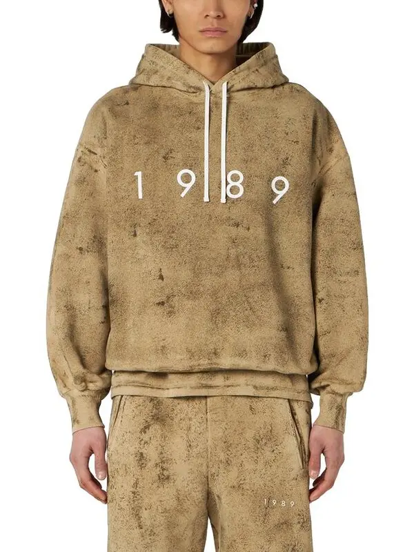 1989 STUDIO Camouflage Logo Hoodie - Beige