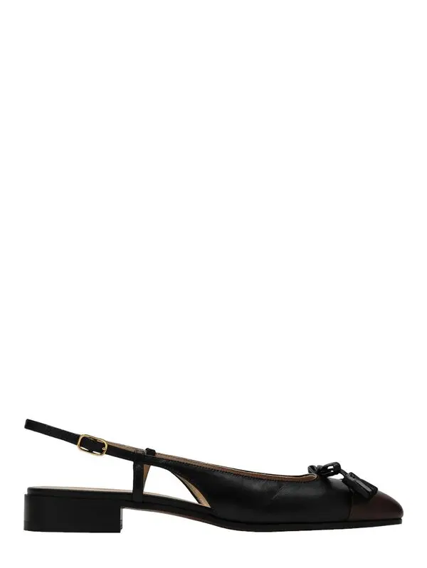 Valentino Garavani Valet Du Roi Slingback Ballerina Flats - Black