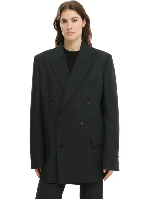 1989 STUDIO Double-breasted Blazer - Green