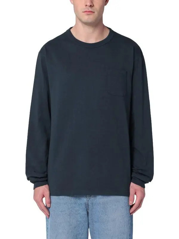 Champion Navy Long-sleeved T-shirt - Blue
