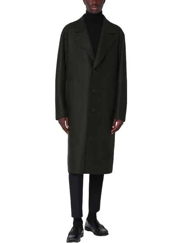 Harris Wharf London Single-breasted Virgin Wool Coat - Green