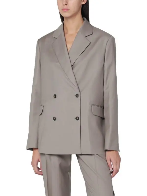 Loulou De Saison Double-breasted Wool Jacket - Beige