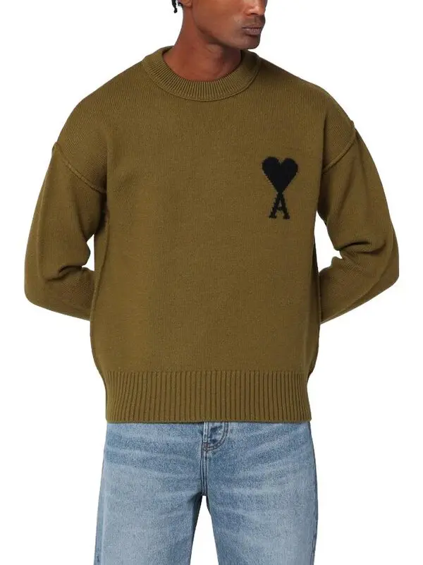 Ami De Coeur Wool Jumper - Brown