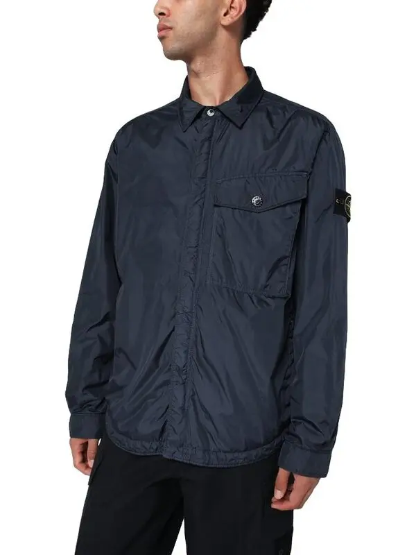 Stone Island Nylon Shirt Jacket - Blue