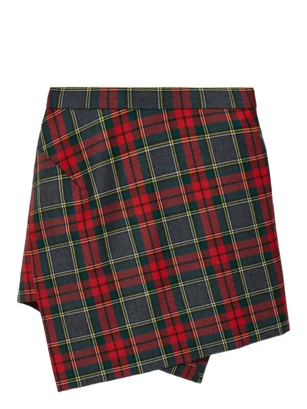 VIVIENNE WESTWOOD Wool Tartan Mini Skirt - Red
