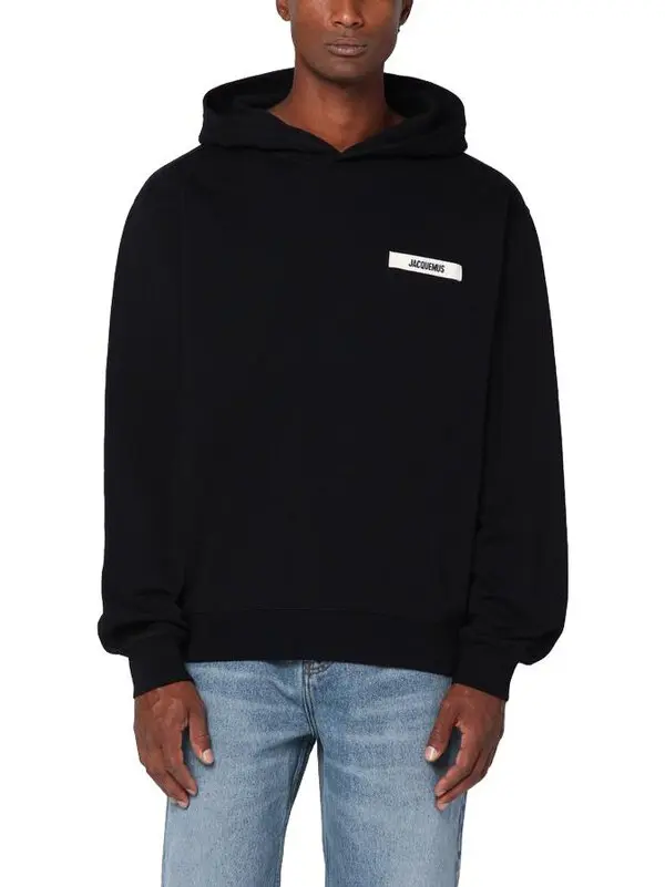 Jacquemus Cotton Hoodie - Black