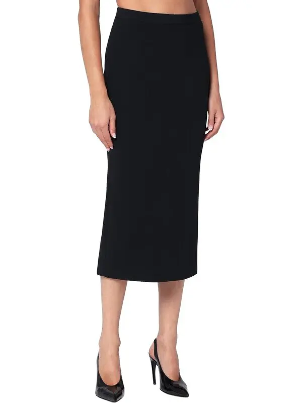 Givenchy Midi Pencil Skirt With Pleated Detail - Black