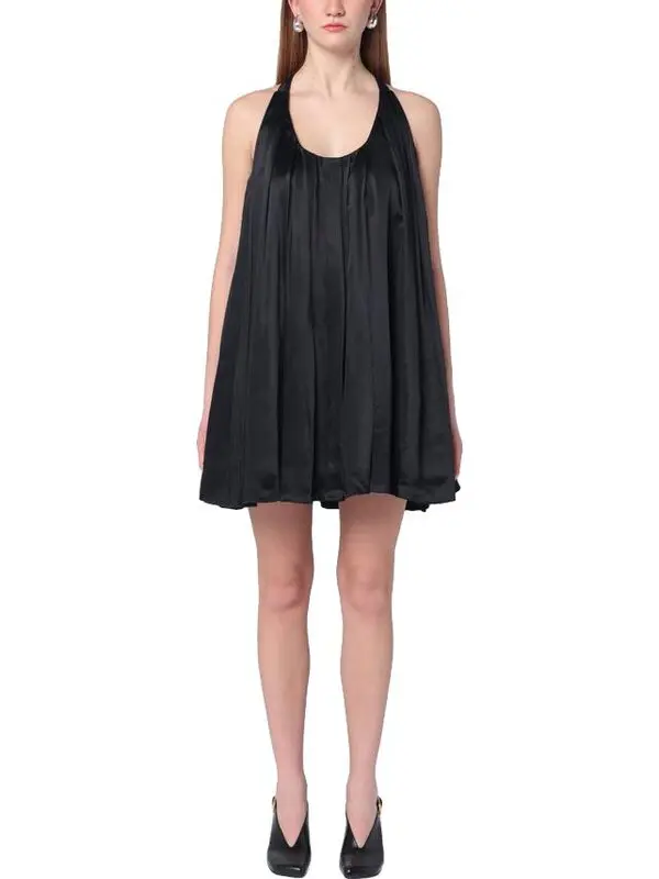 Loewe Viscose Trapeze Mini Dress - Black