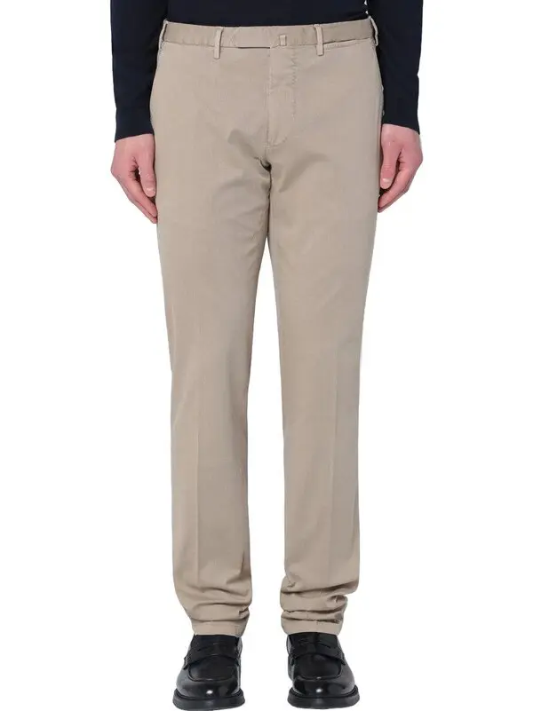 SANTANIELLO Cotton Trousers - Beige