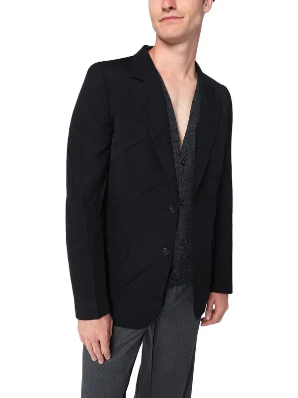 MAISON MARGIELA Wool-blend Single-breasted Jacket - Black