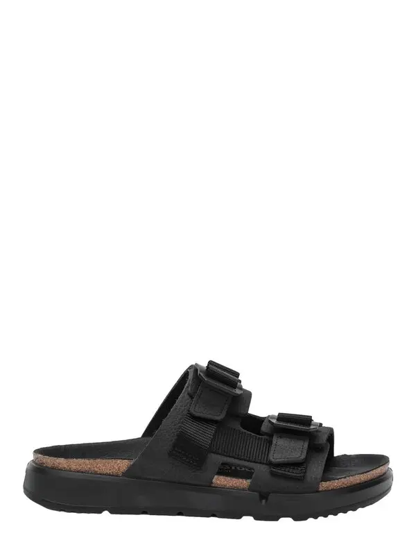 BIRKENSTOCK Shinjuku Leather And Textile Slipper - Black